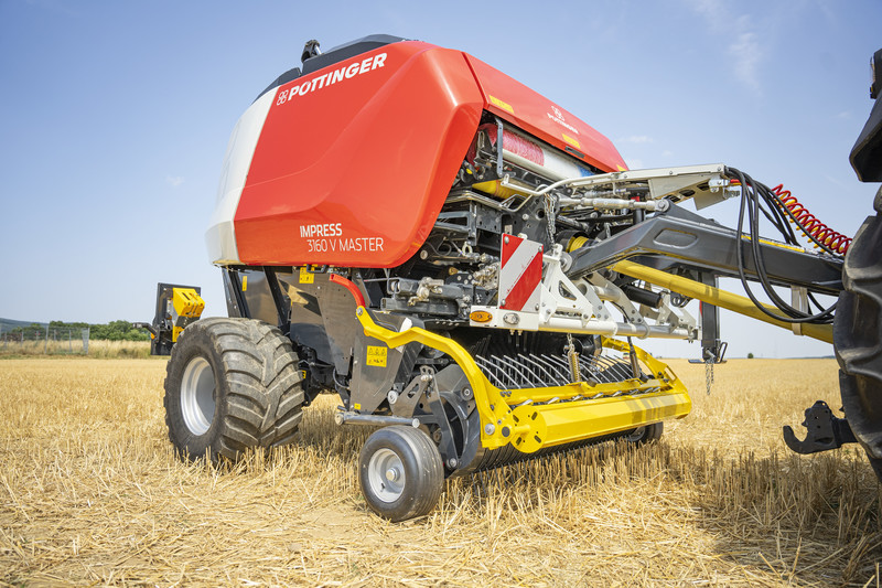 IMPRESS V Round baler with variable baling chamber | PÖTTINGER Canada